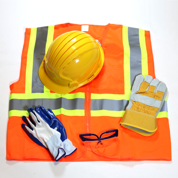 PPE BUNDLE (HARD HAT, SAFETY VEST, FUELING/CHAINING GLOVES AND SAFETY ...